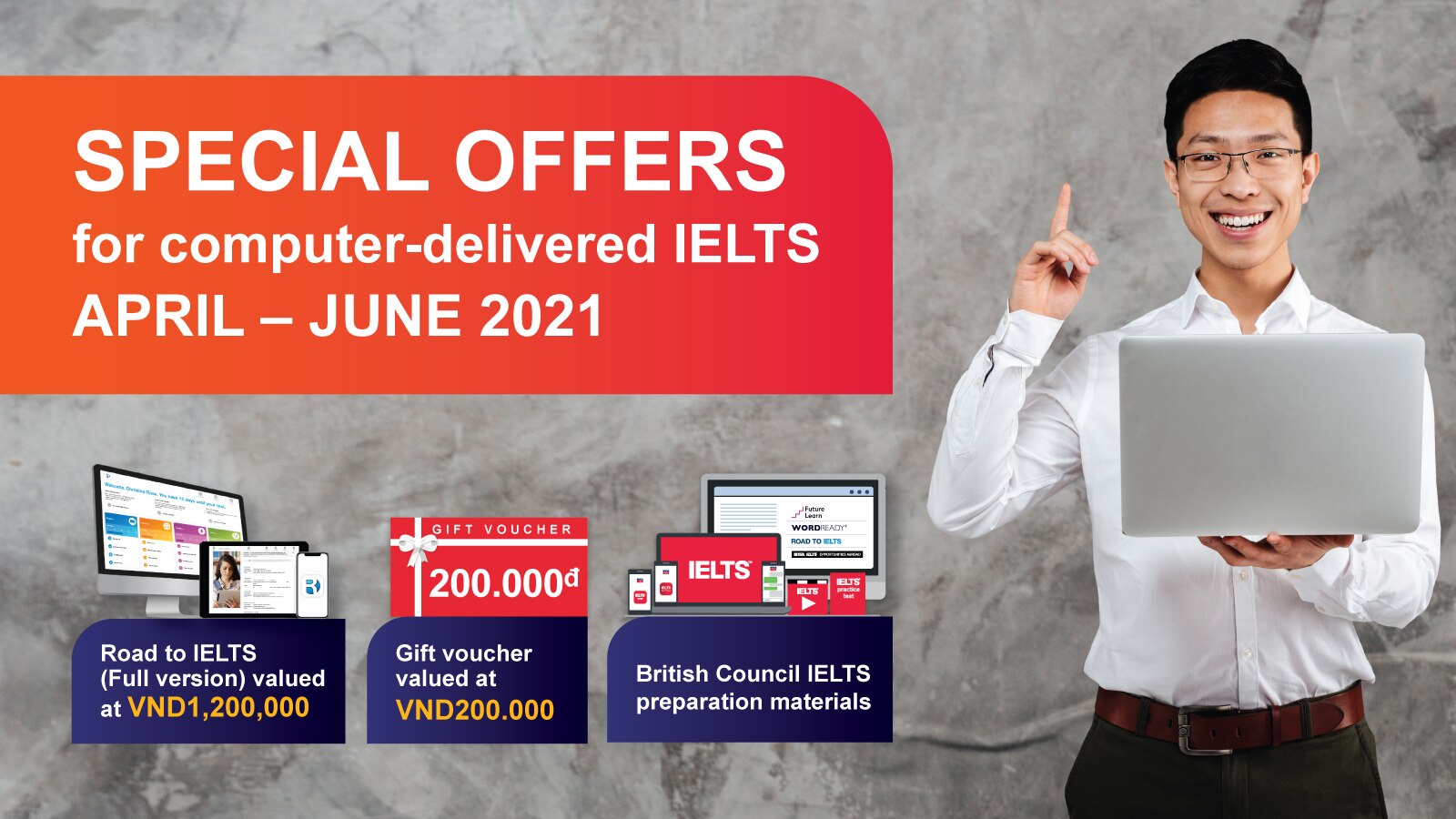 Special offers for taking IELTS on computer on a weekday | British Council